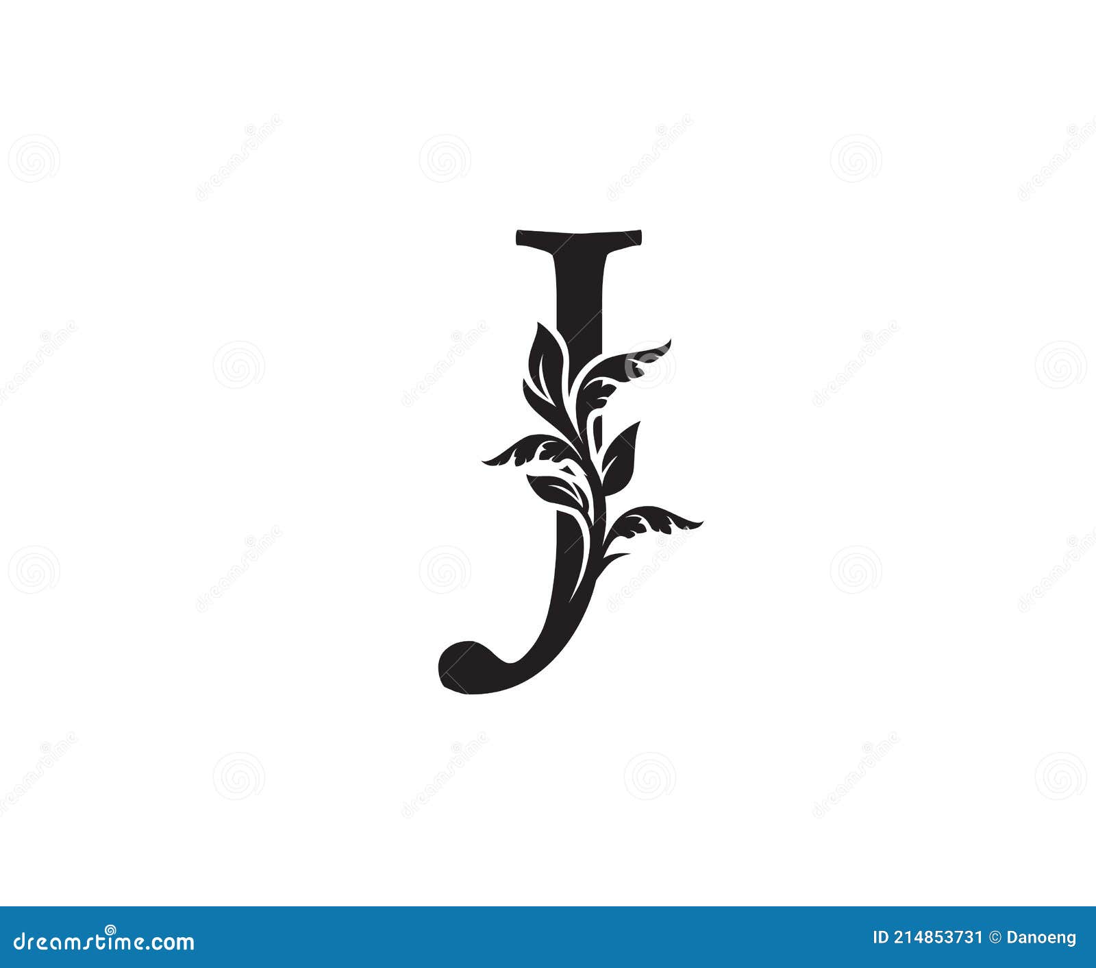 Classic Letter J Heraldic Logo. Vintage Classic Ornate Letter Vector ...