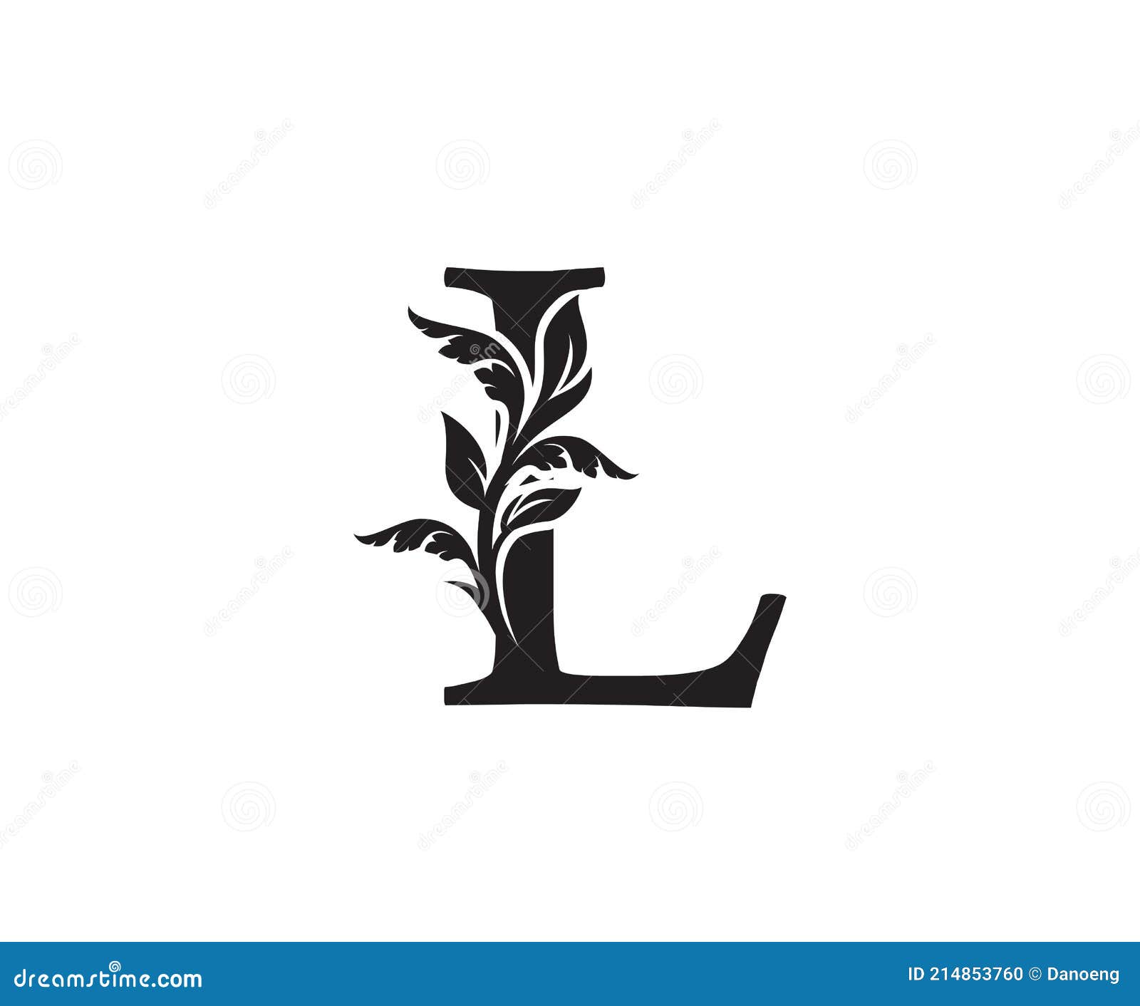 Classic Letter L Heraldic Logo. Vintage Classic Ornate Letter Vector ...