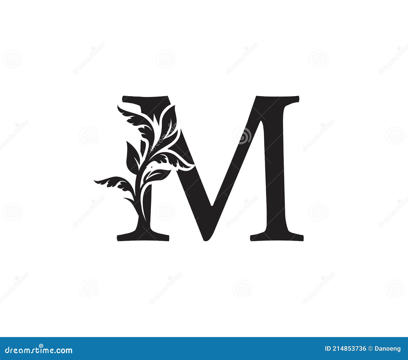 Classic Letter M Heraldic Logo. Vintage Classic Ornate Letter Vector ...