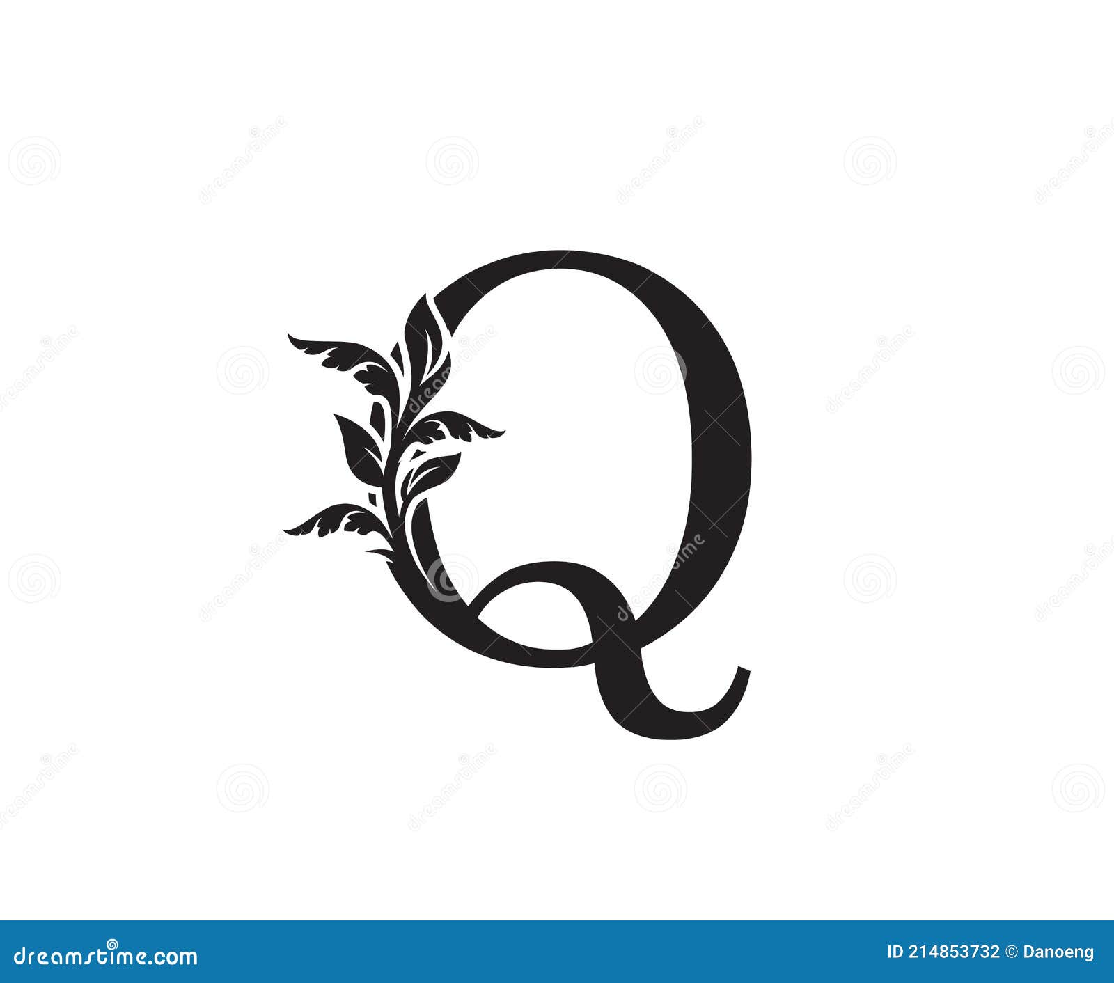 Classic Letter Q Heraldic Logo. Vintage Classic Ornate Letter Vector ...