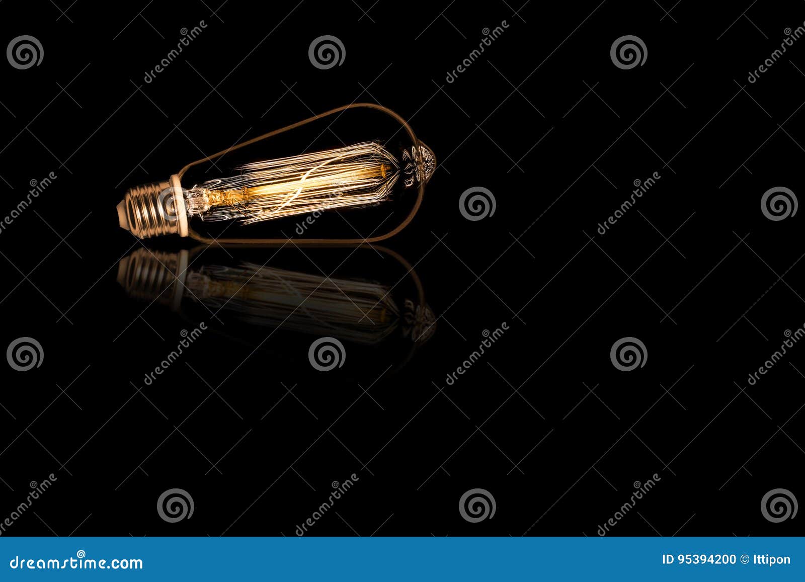 Classic light bulb stock photo. Image of light, incandescent - 95394200