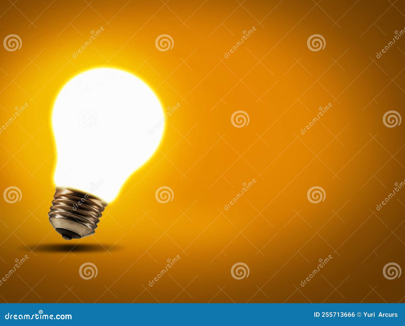 The Classic Lightbulb Moment. Studio Shot of a Lightbulb Against an ...