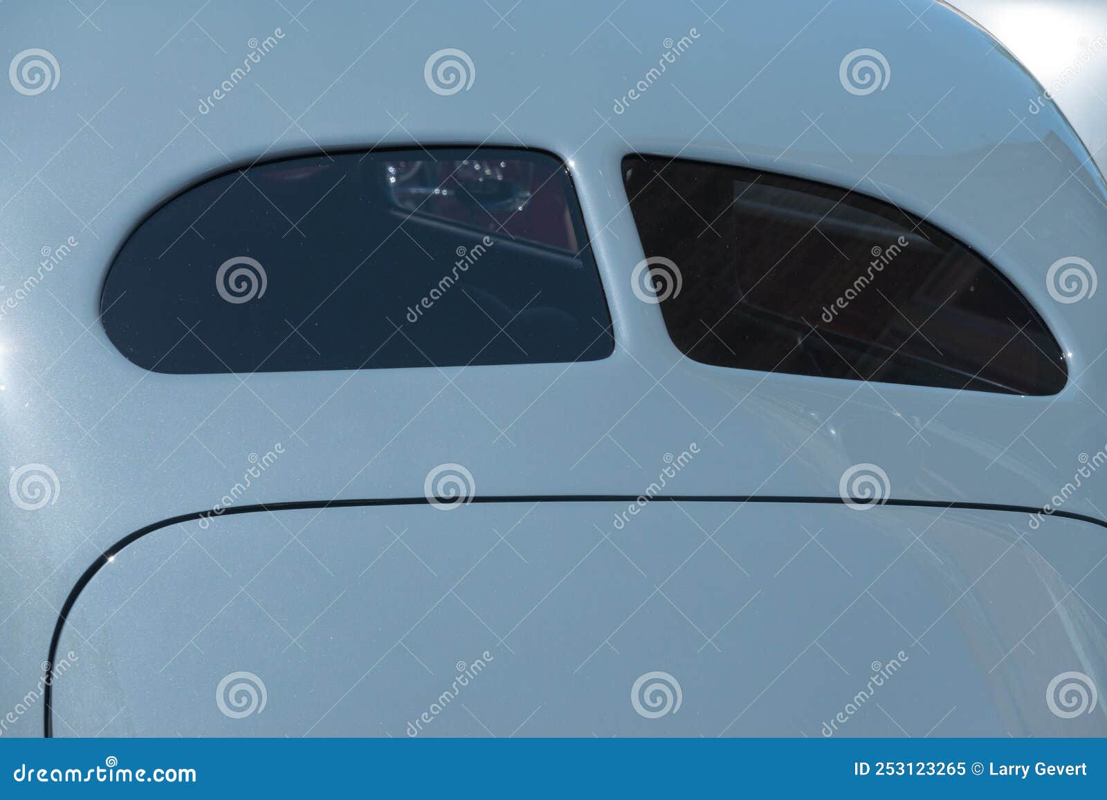 Classic Lines, Vintage Sedan Rear Windows Stock Image - Image of close ...