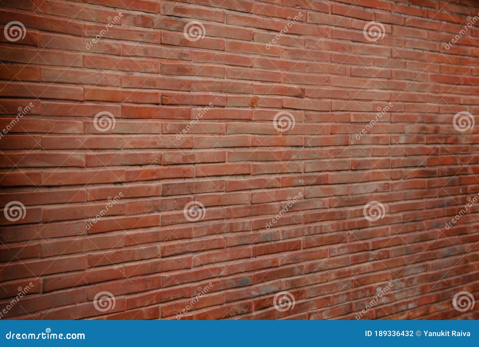 Classic Long Red Brick Wall Texture Stock Photo - Image of material ...
