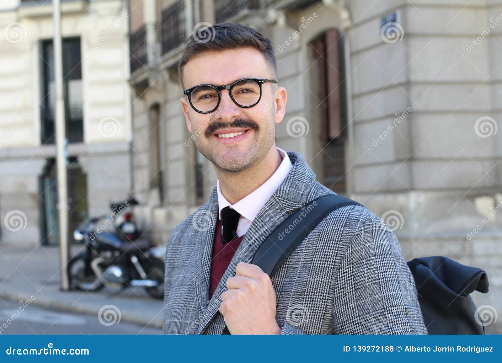 Classic Looking Businessman with a Moustache Stock Photo - Image of ...