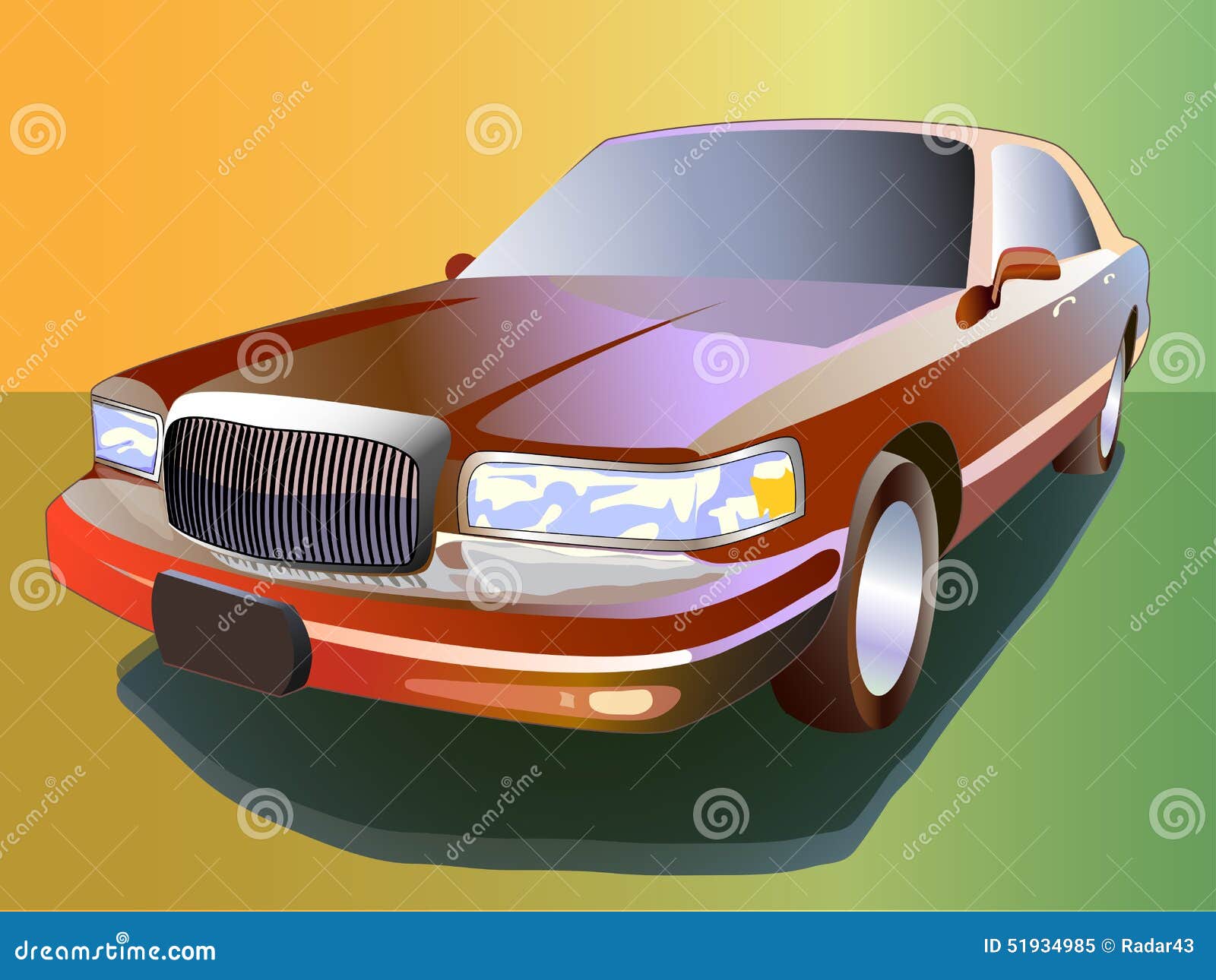 Classic luxury car stock vector. Illustration of abstract - 51934985