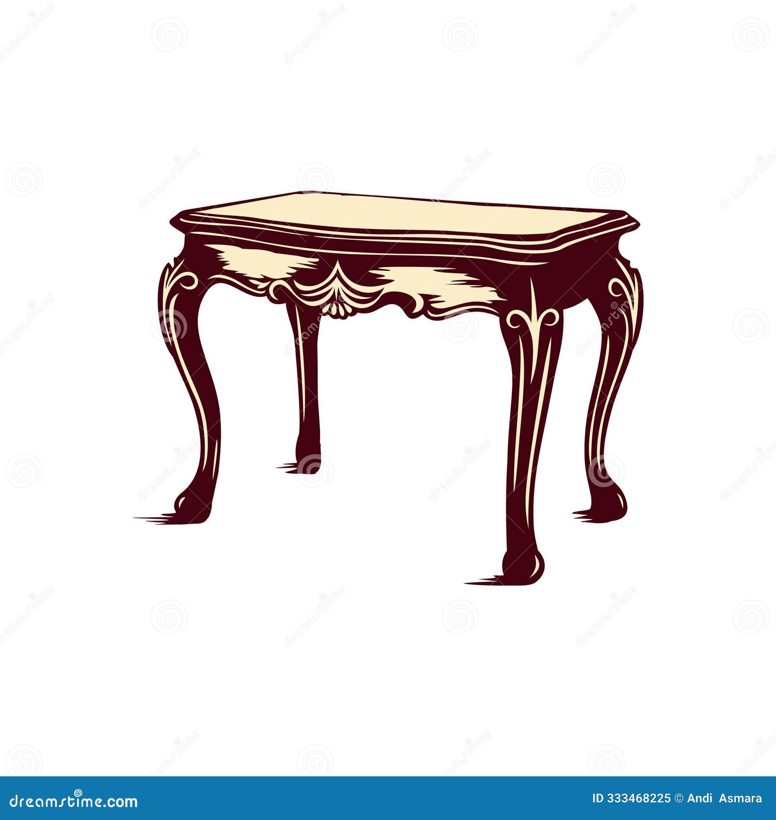 Classic Luxury Hand Drawing Table Stock Vector - Illustration of object ...