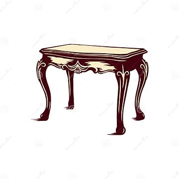 Classic Luxury Hand Drawing Table Stock Vector - Illustration of object ...