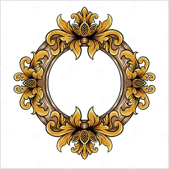 Classic and Luxury Vintage Style Pattern Frame Design Stock Vector ...