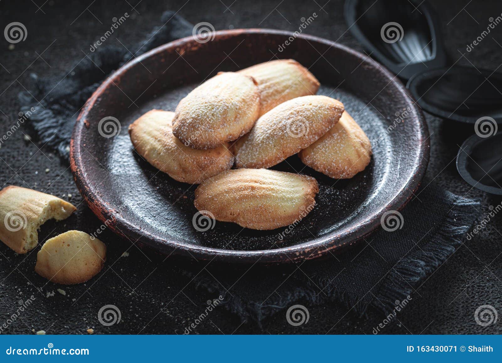 Classic Madeleine Cookies Baked in Small Shell Shaped Mold Stock Image ...