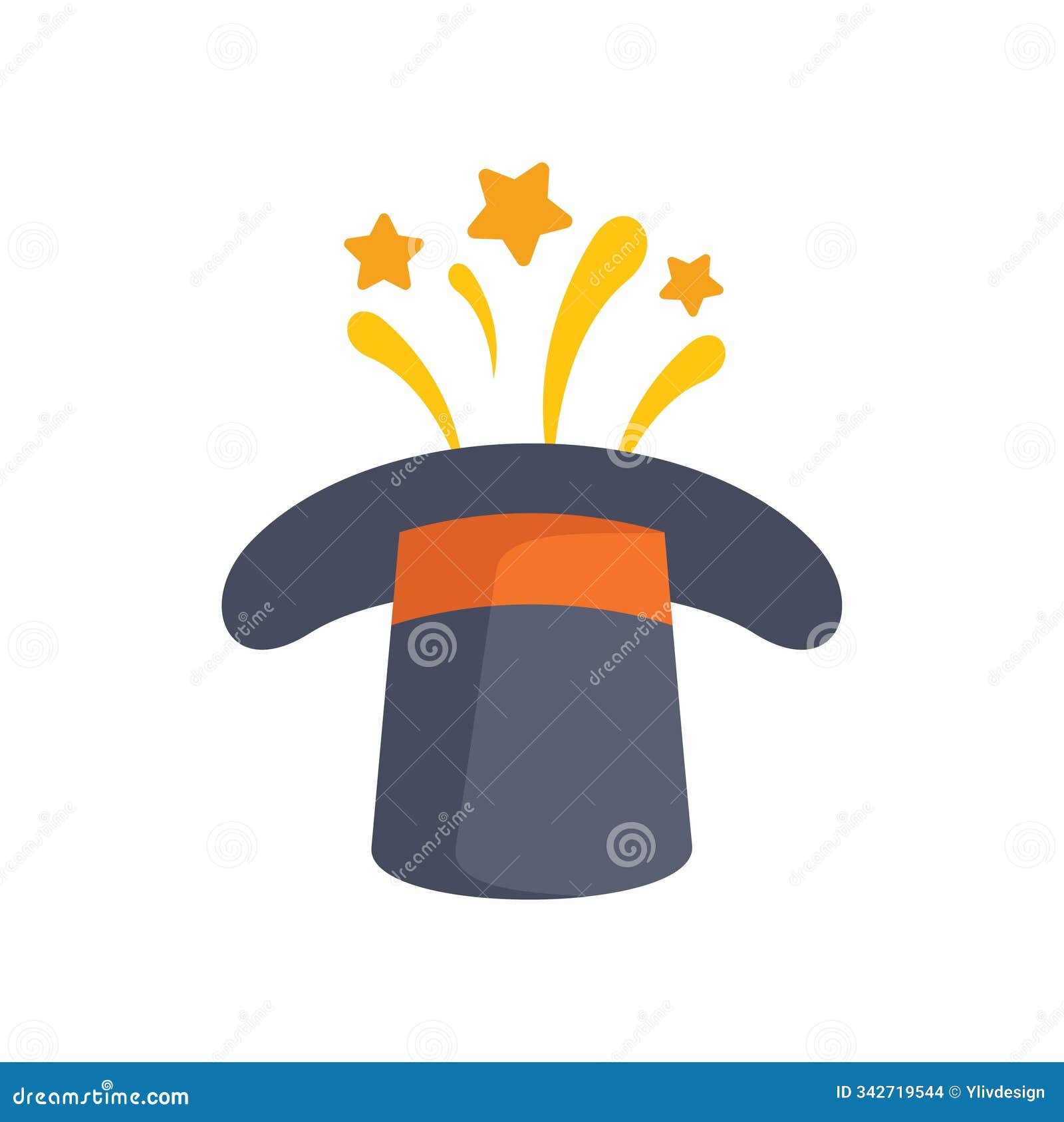 Magic Hat Exploding with Stars and Confetti Stock Illustration ...