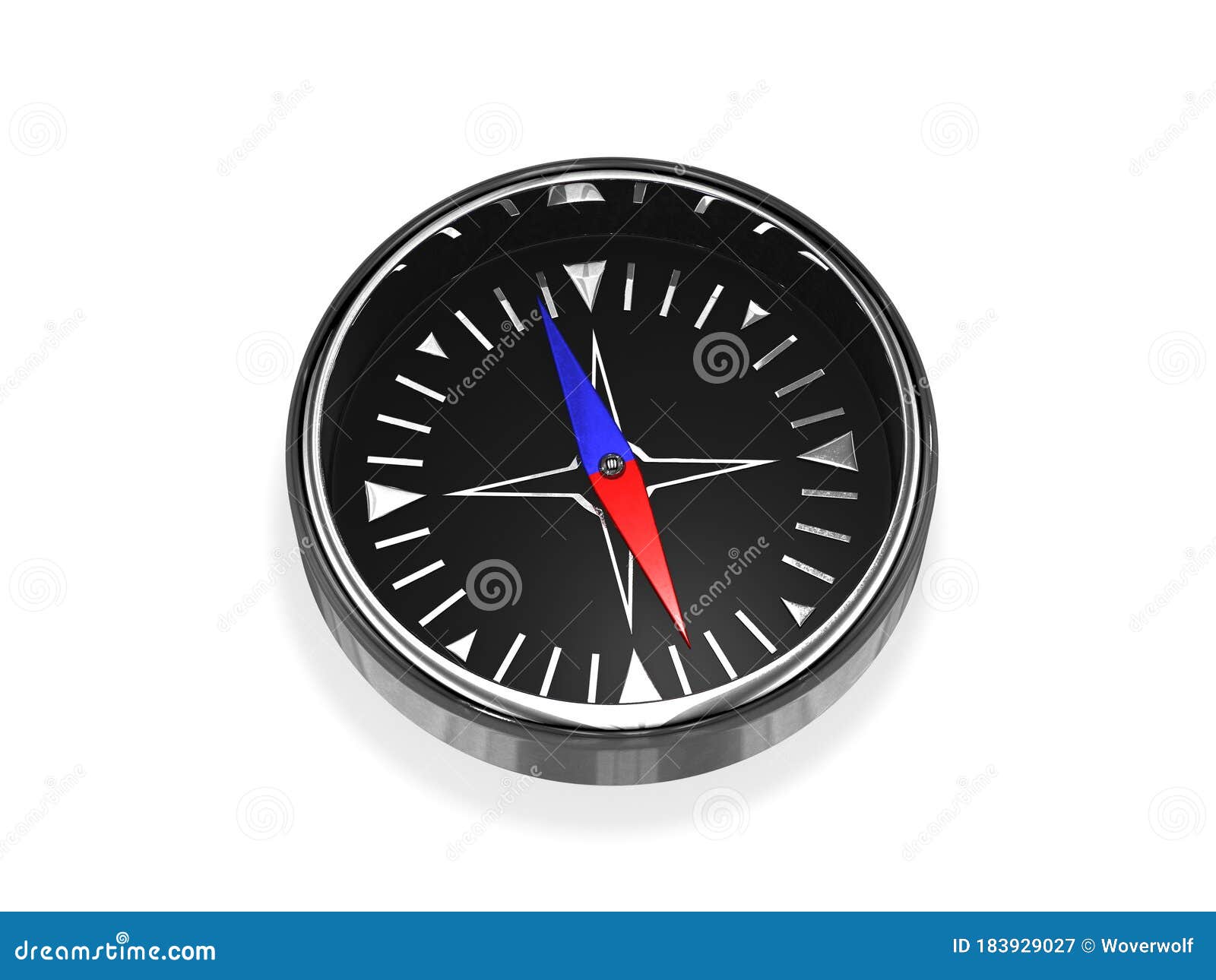 Classic Magnetic Compass 3d Rendering Stock Illustration - Illustration ...
