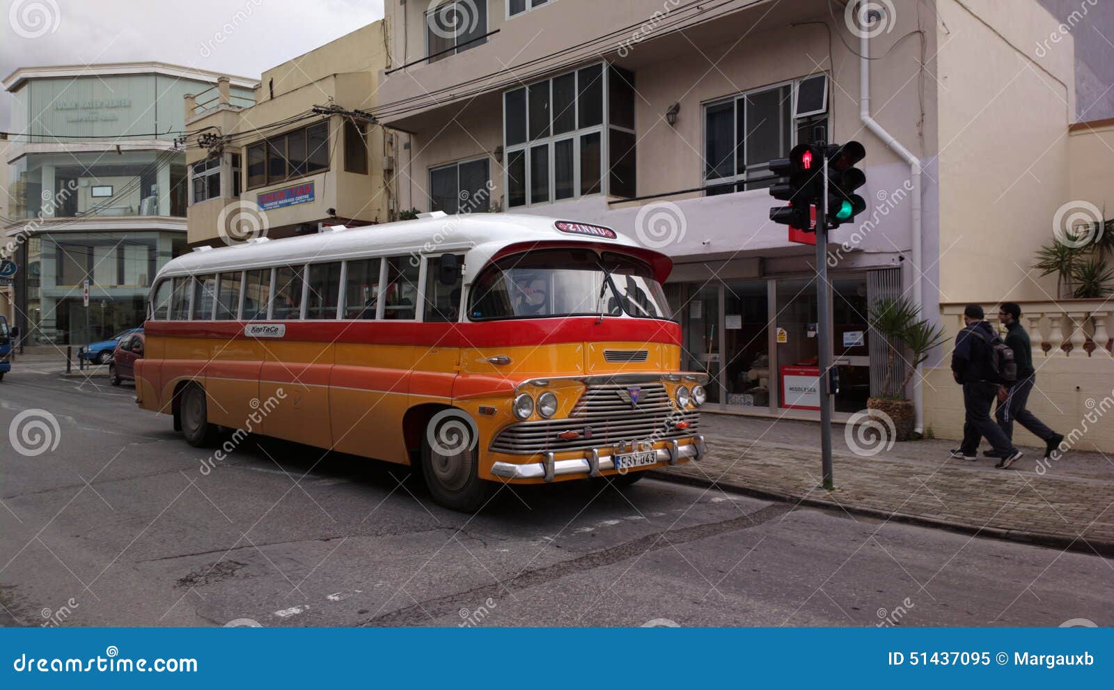 A classic Malta bus editorial image. Image of attraction - 51437095