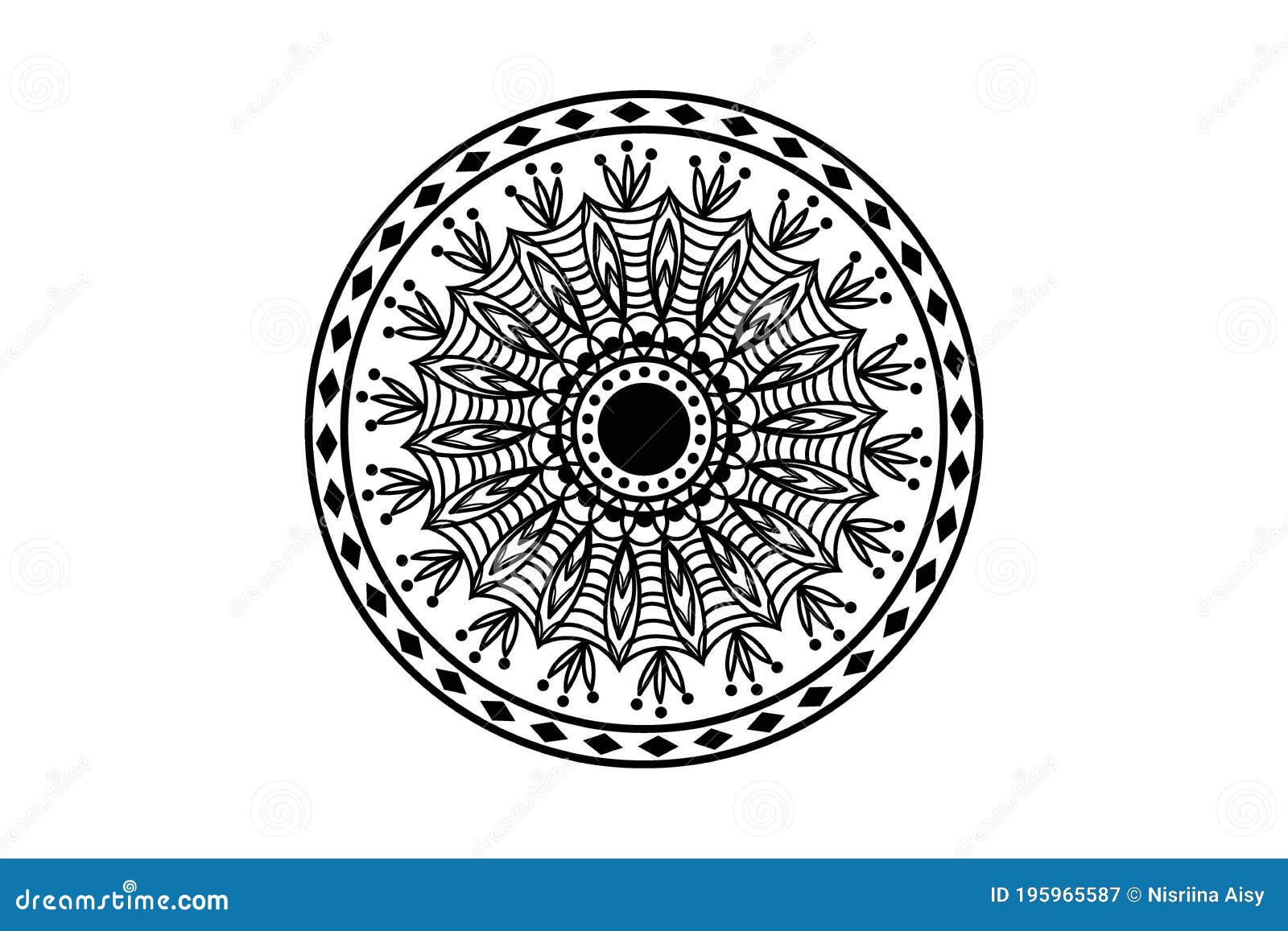 Classic mandala design stock vector. Illustration of graphic - 195965587