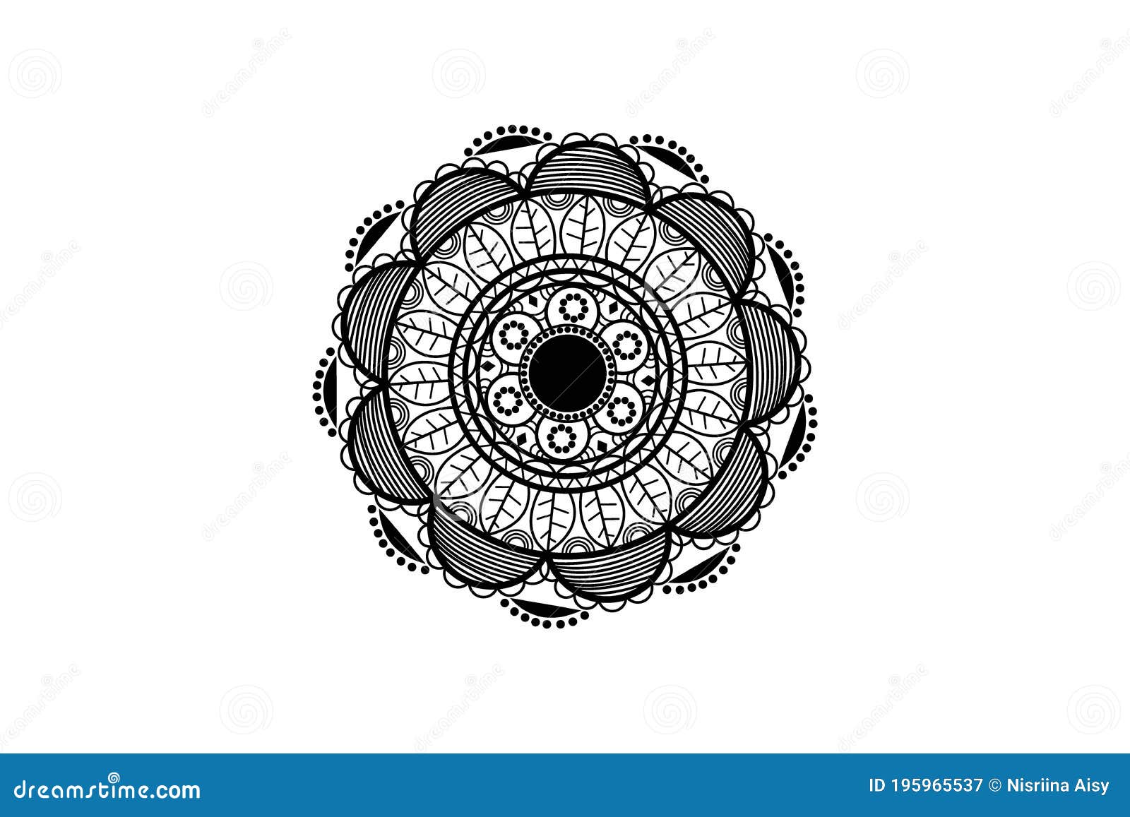 Classic mandala design stock vector. Illustration of henna - 195965537