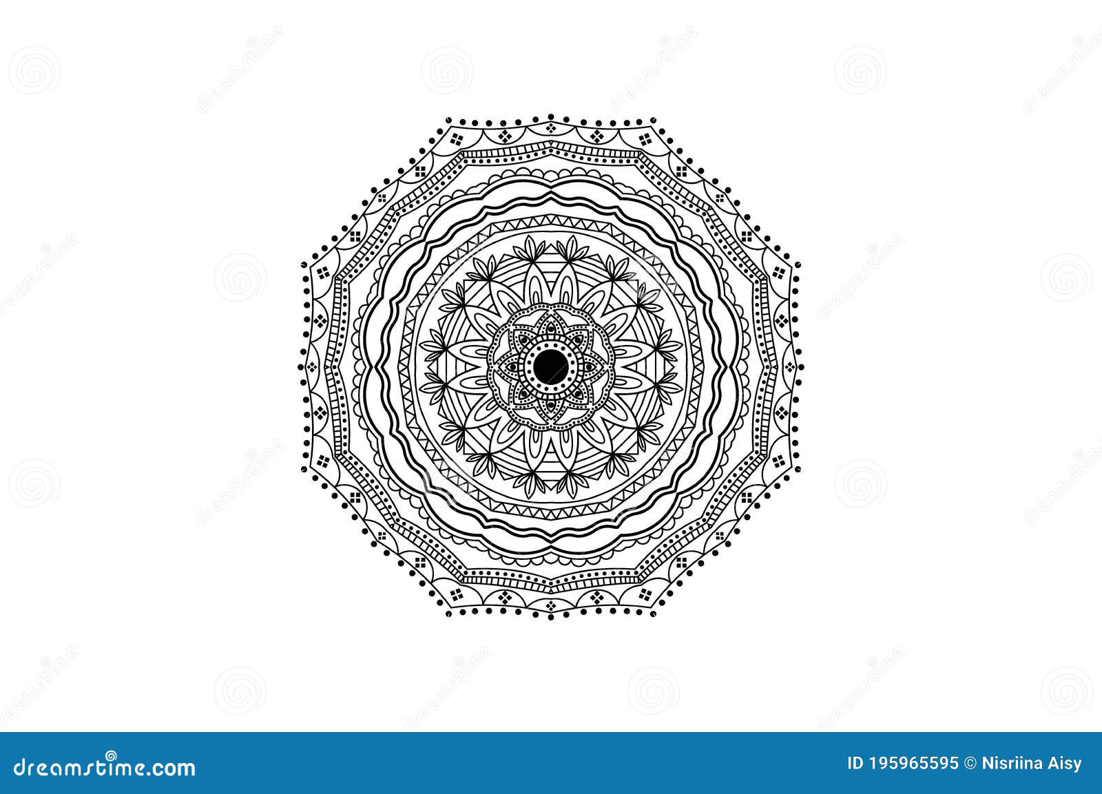 Classic mandala design stock vector. Illustration of texture - 195965595