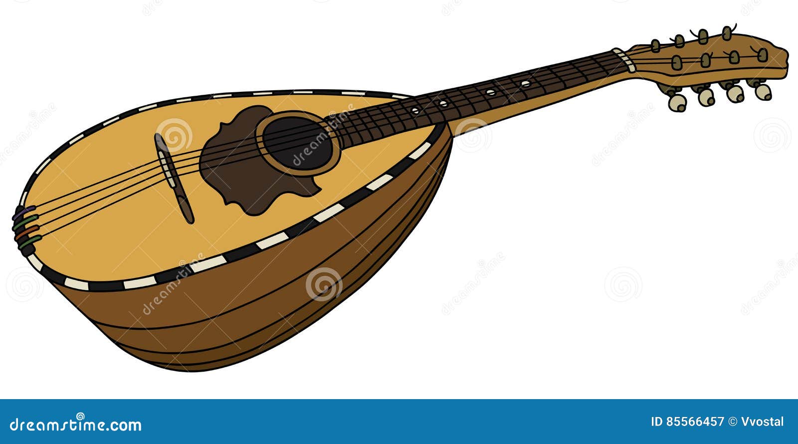 Classic mandolin stock vector. Illustration of retro - 85566457