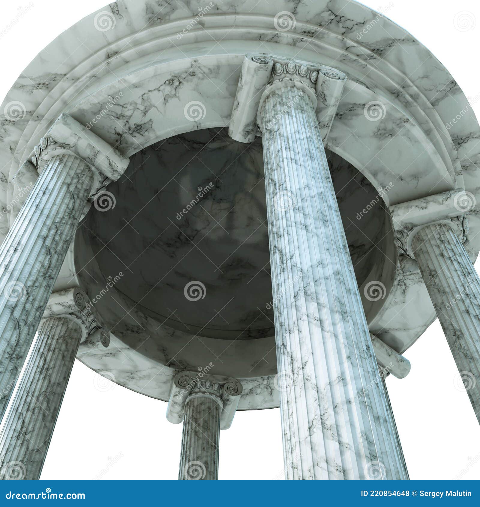Classic Marble Rotunda. stock illustration. Illustration of antique ...