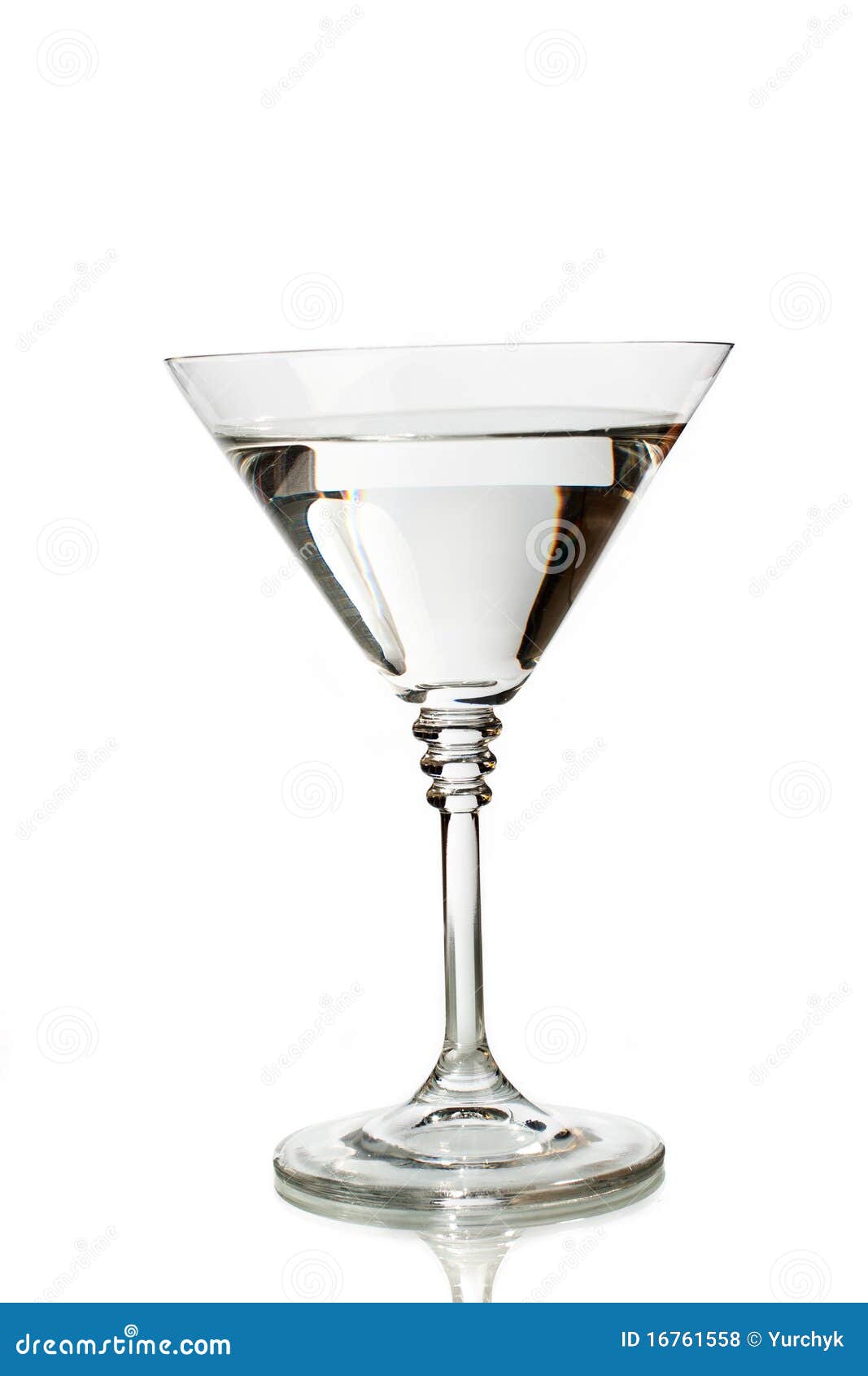 Classic Martini Glass Filled with Clear Drink Stock Photo - Image of ...