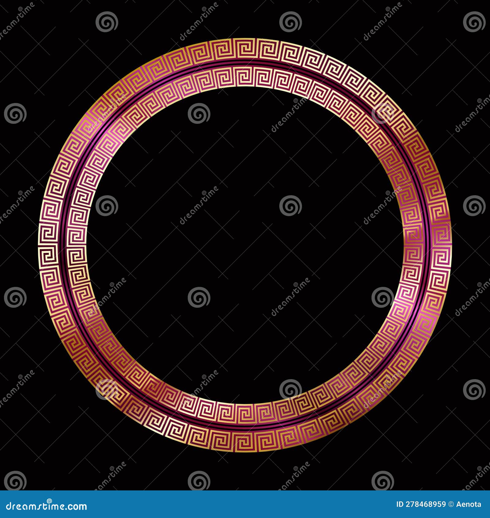 Classic Meander Pattern - Charm Meandering Frame Cartoon Vector ...