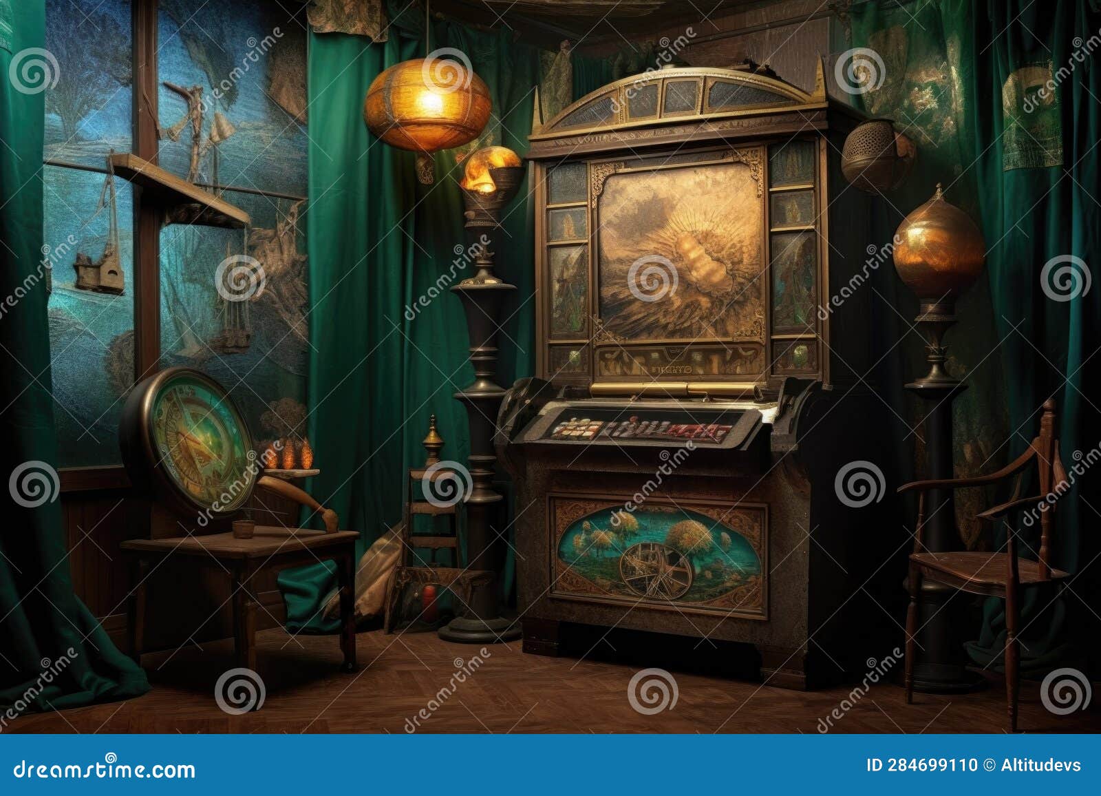 Mystical Backdrop With Magical Symbols And Animals. Repeatable ...