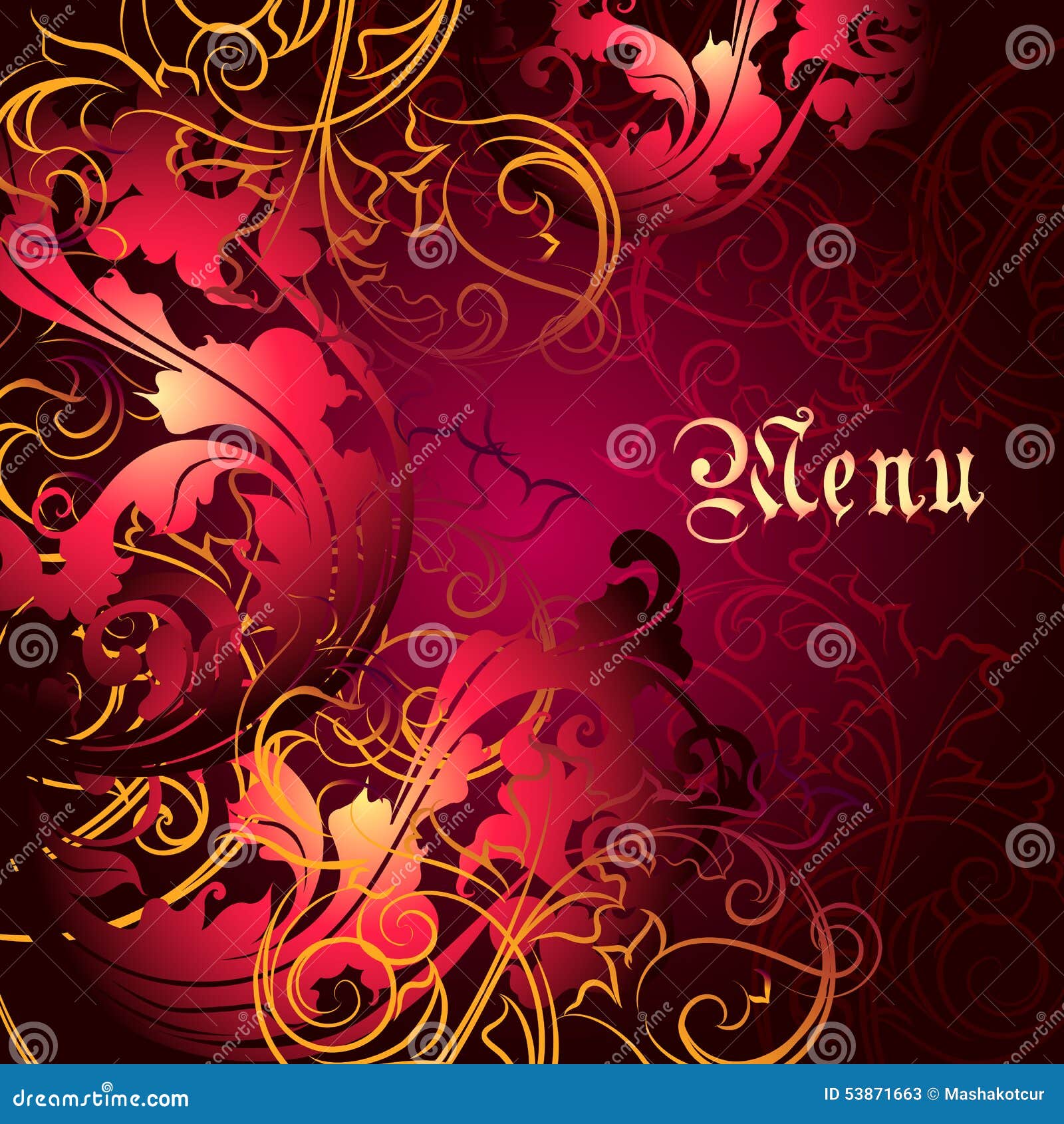 Classic Menu Calligraphy Vector Design Stock Vector - Illustration of ...