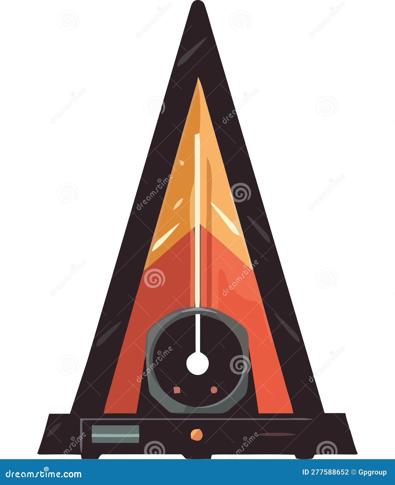 Classic Metronome Illustration Stock Vector - Illustration of scale ...