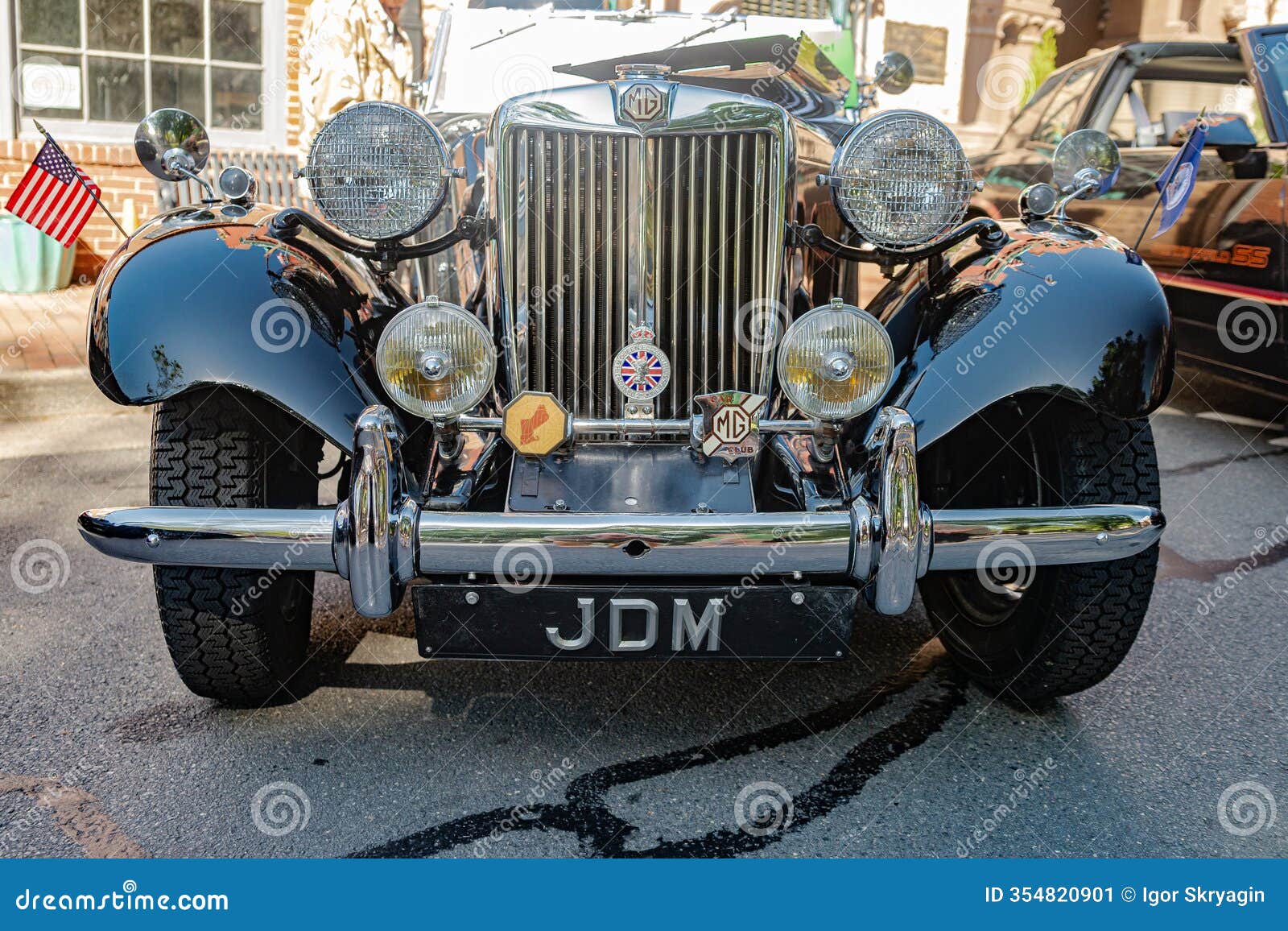 Classic MG TD Car of the 1950s. Close-up Editorial Photo - Image of ...