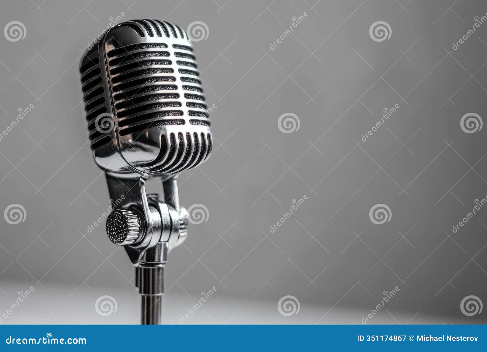 Classic Microphone in a Professional Recording Studio Stock Image ...