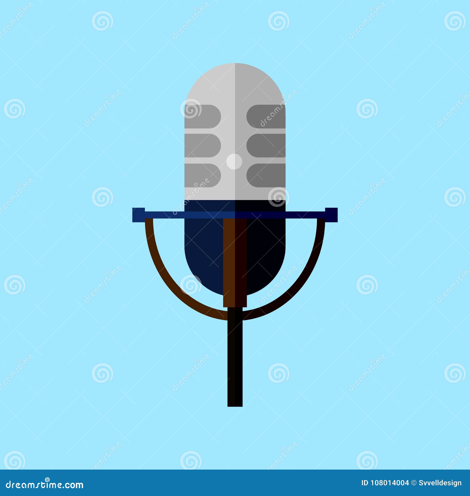 Classic Microphone Style Vector Illustration Graphic Stock Vector ...