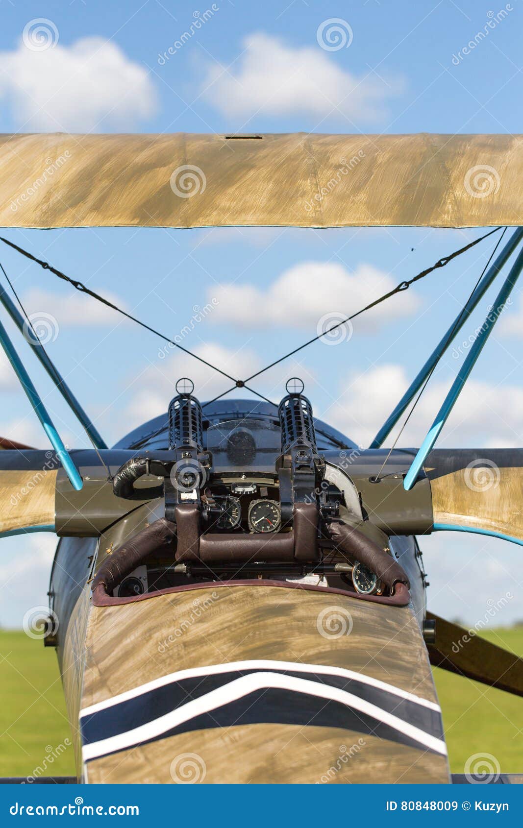 Classic Military Plane with Guns Stock Image - Image of division ...