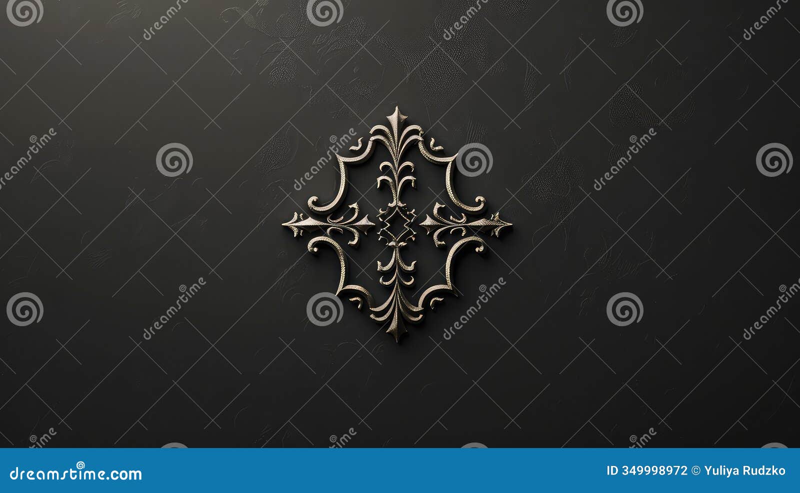 Classic Minimalism: A White Monochrome Logo Border Frame With Medieval ...