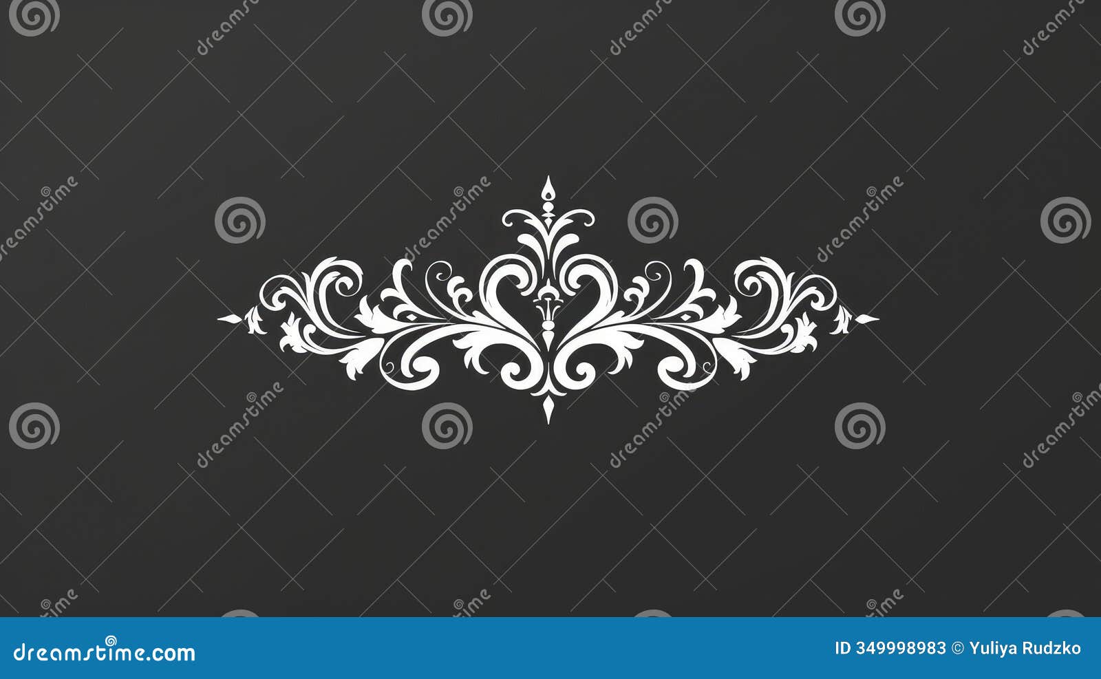 Classic Minimalism: A White Monochrome Logo Border Frame With Medieval ...