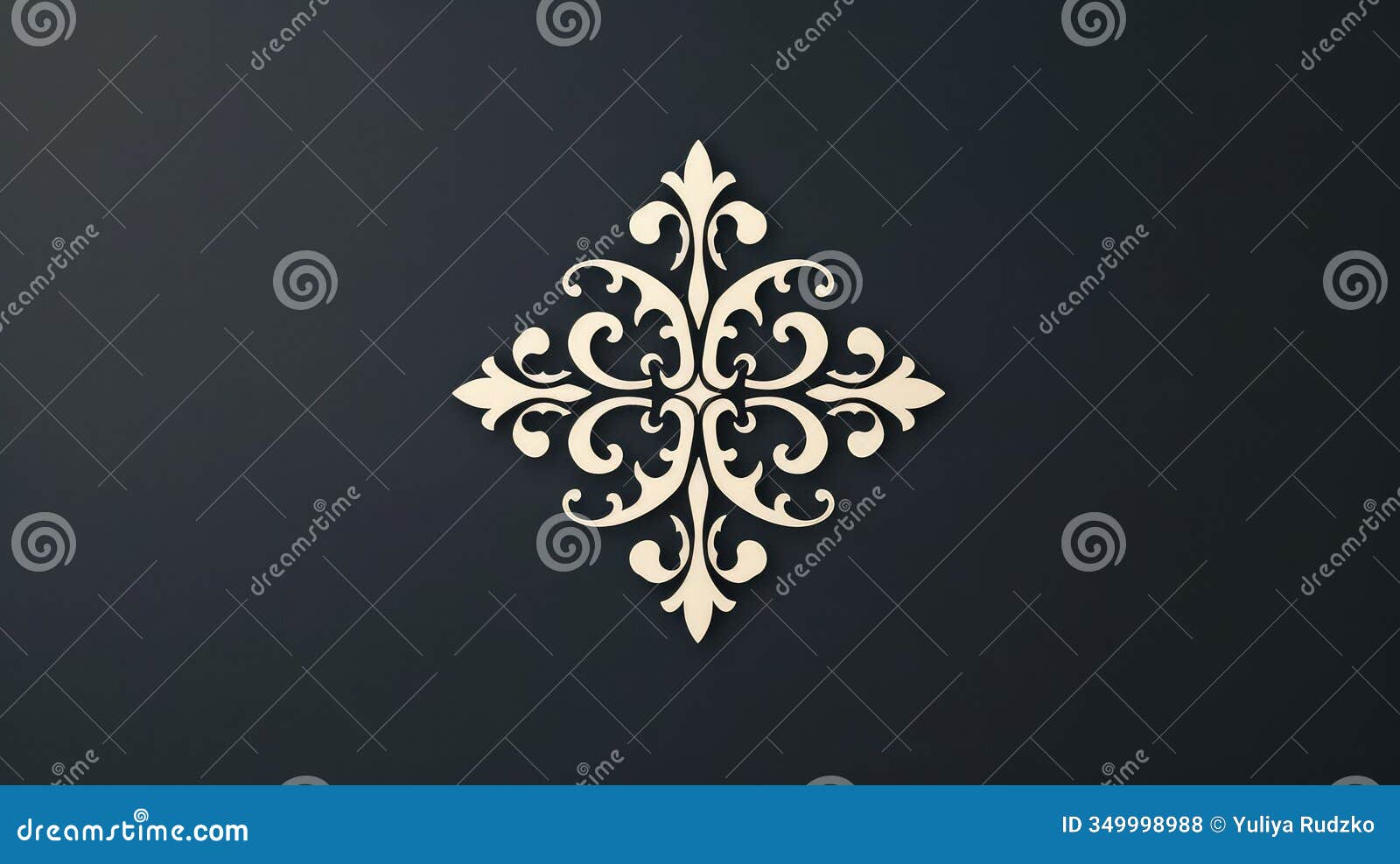 Classic Minimalism: A White Monochrome Logo Border Frame With Medieval ...