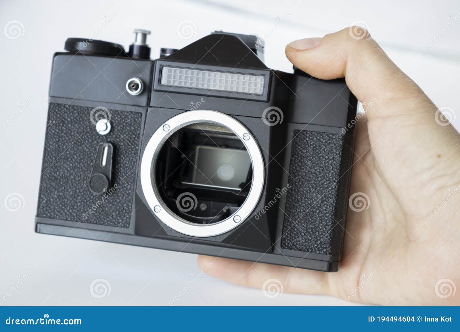 Classic 35mm Old Analog Camera Stock Photo - Image of simplicity, focus ...