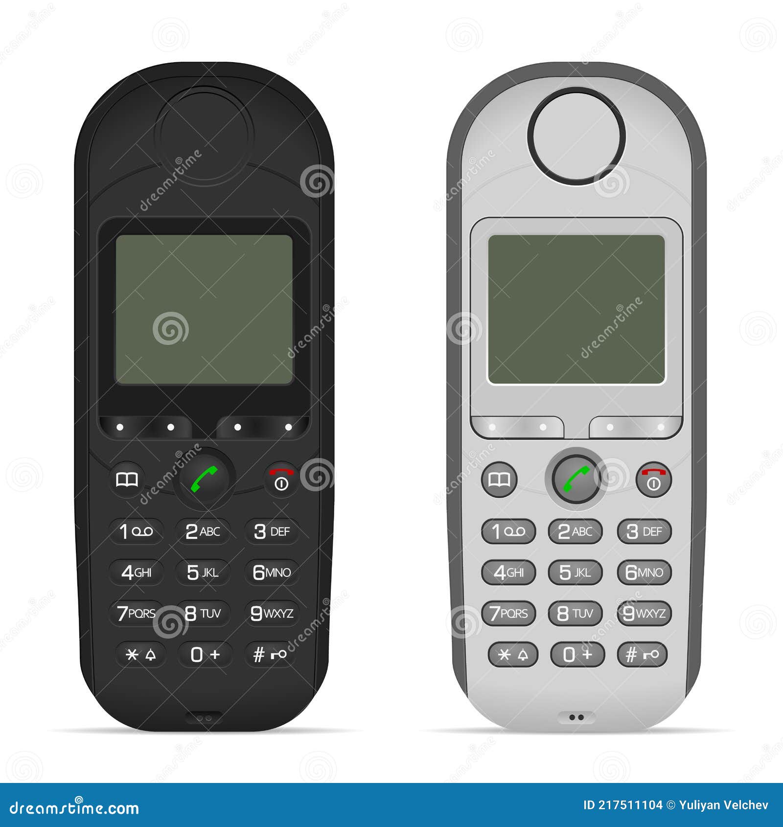 Classic mobile phone set stock vector. Illustration of plastic - 217511104