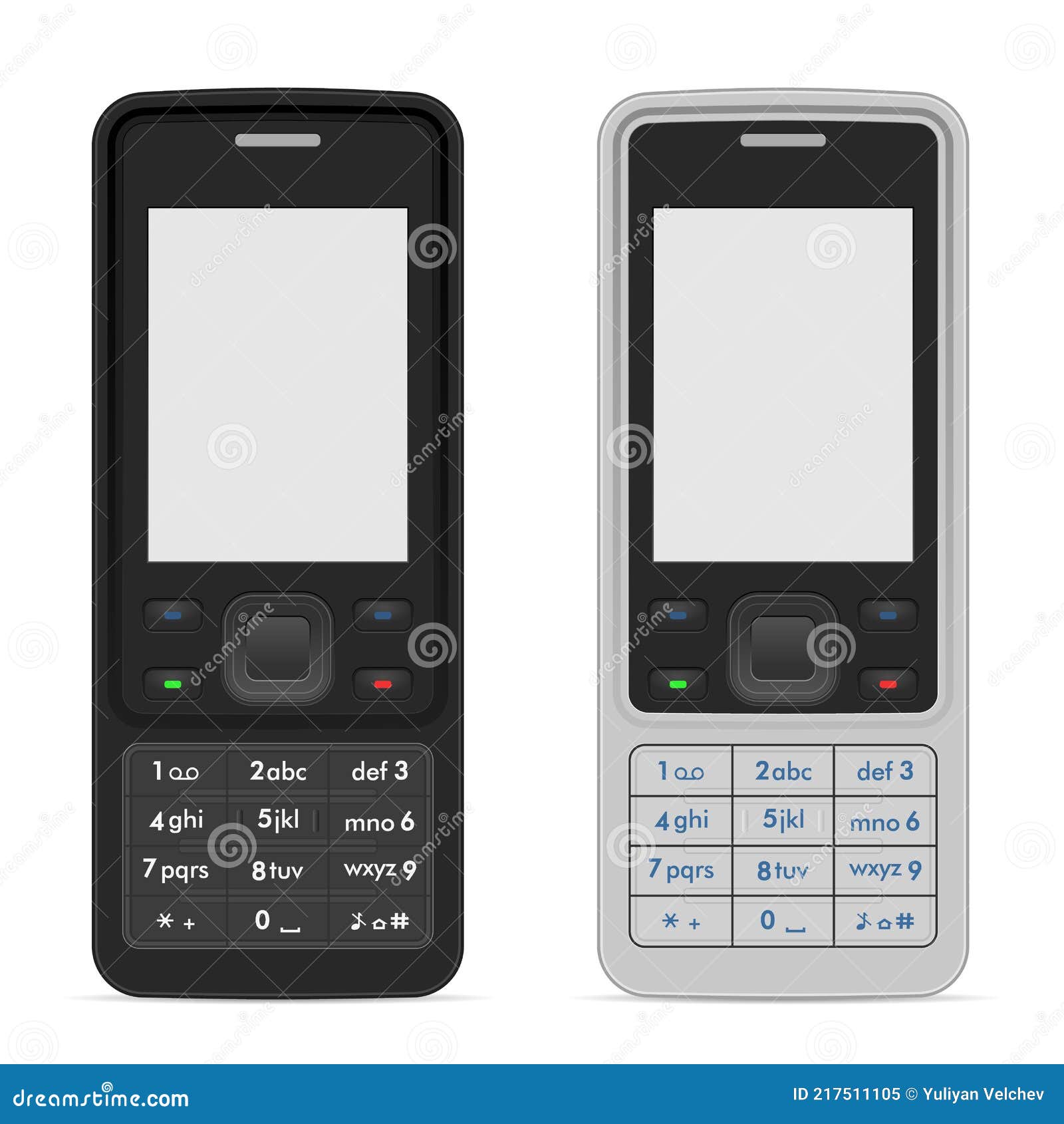 Classic mobile phone set stock vector. Illustration of telephone ...