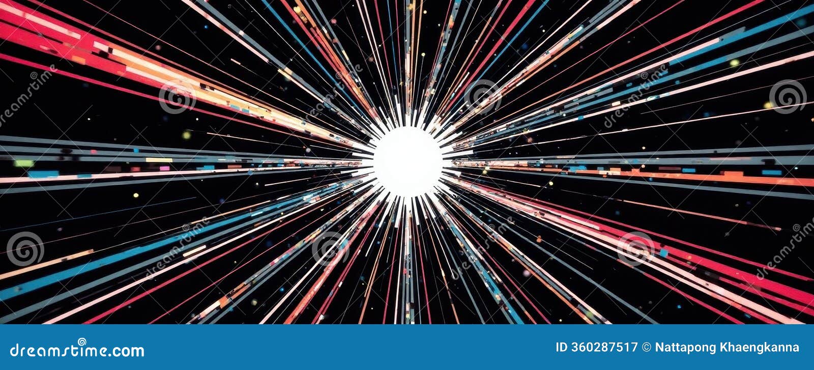 Classic Monochrome Starburst, Radiating Lines Retro Graphic Design ...