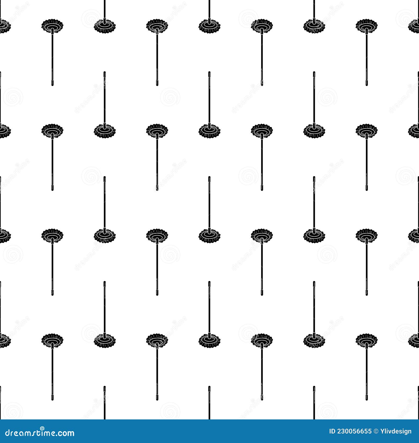 Classic Mop Pattern Seamless Vector Stock Illustration - Illustration ...