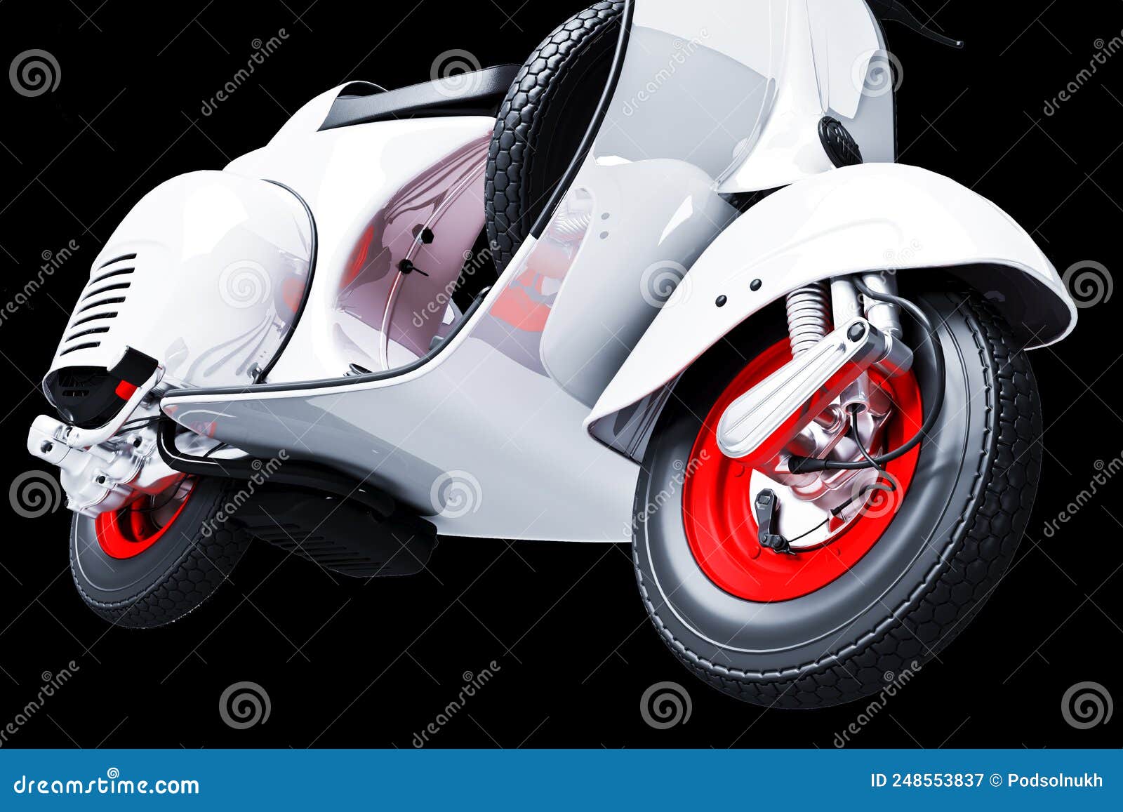 Classic Moped 3d Model Stock Photo | CartoonDealer.com #248553798