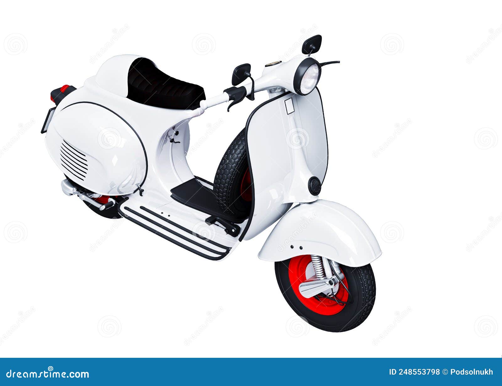 Classic Moped 3d Model Stock Photo | CartoonDealer.com #248553798