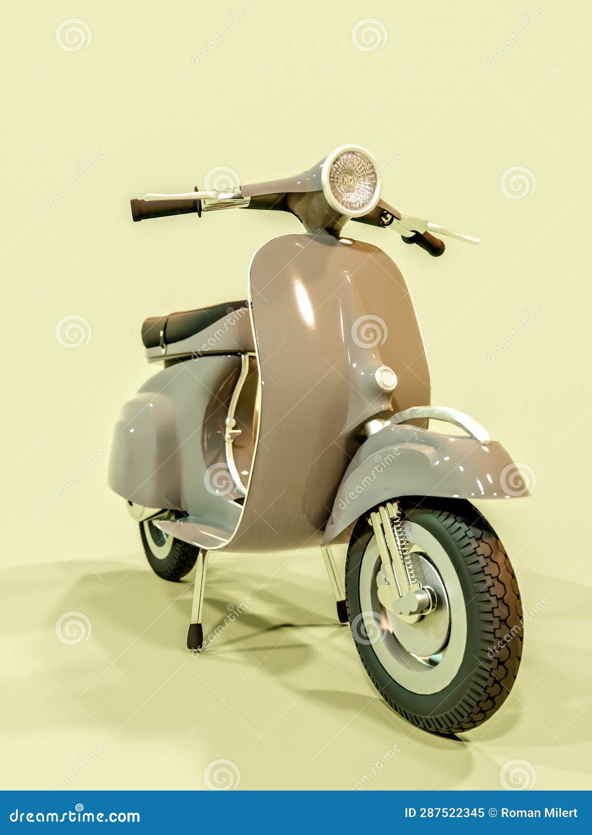 Classic Moped 3d Model Royalty-Free Stock Photo | CartoonDealer.com ...