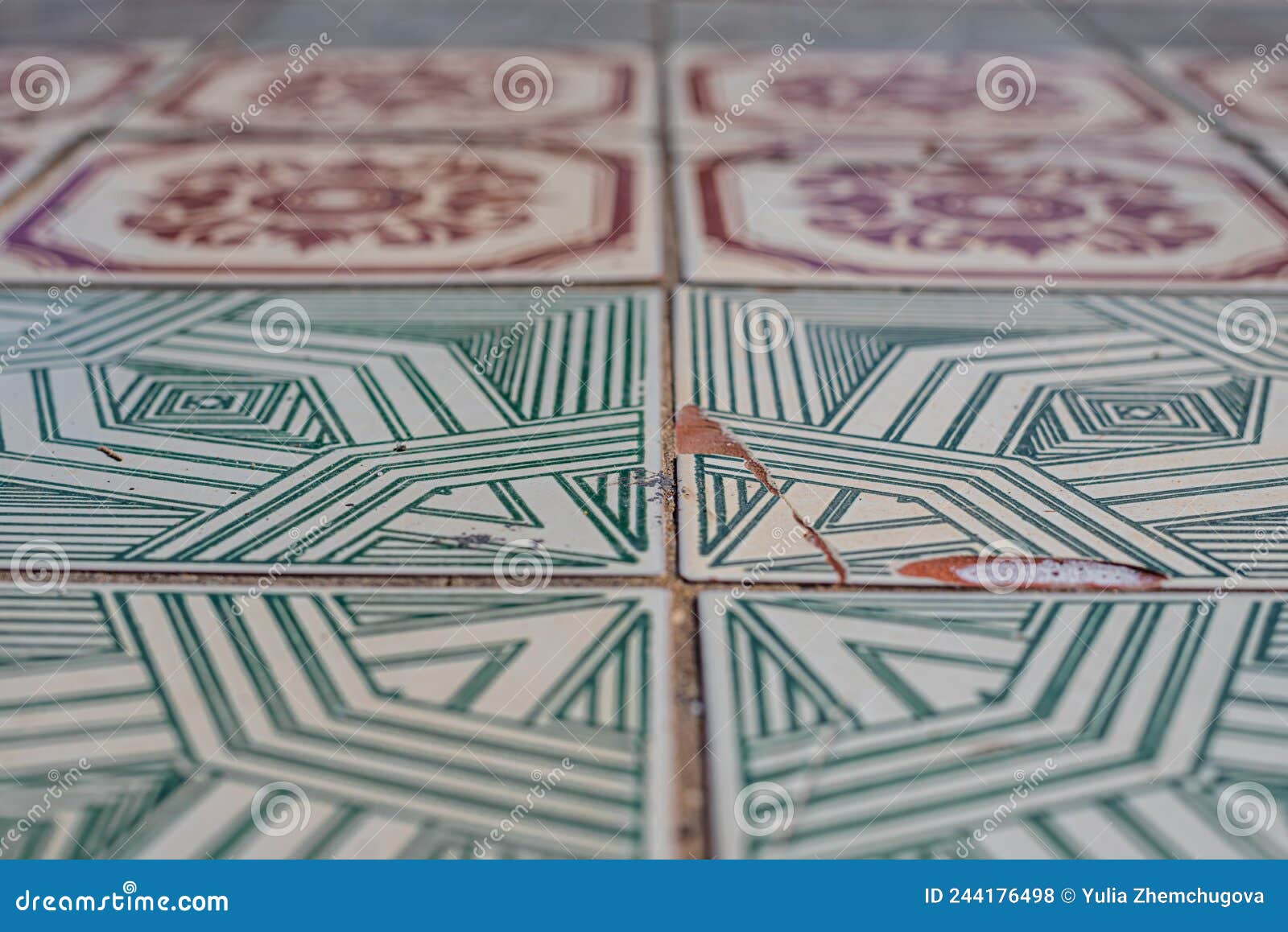 Classic Mosaic Ceramic Tile Pattern Vintage Tiles Background Stock ...