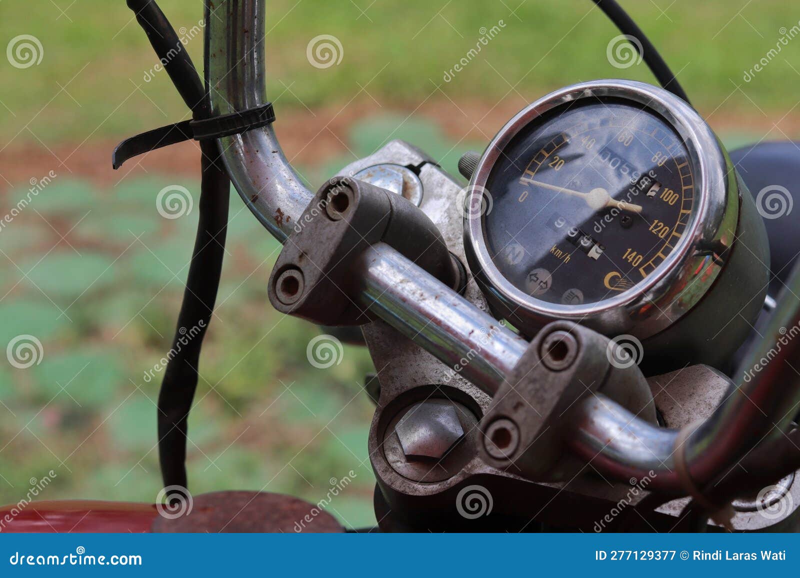 Classic Motorcycle Speedometer Round Shape Stock Image - Image of ...