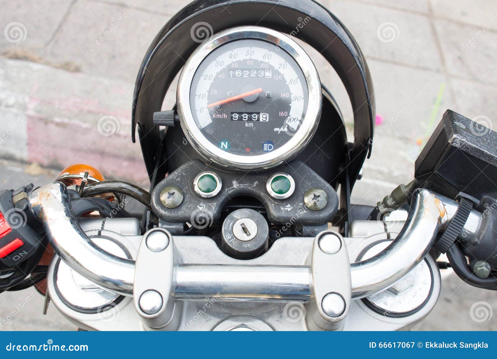 Classic Motorcycle Speedometer Stock Image - Image of speedometer ...