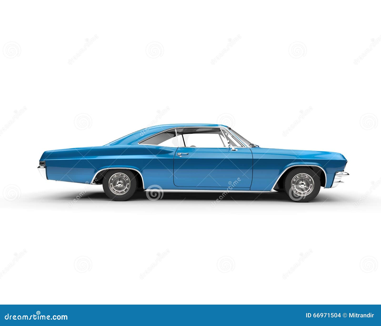 Classic Muscle Car - Metallic Blue Stock Photo - Image of black, speed ...