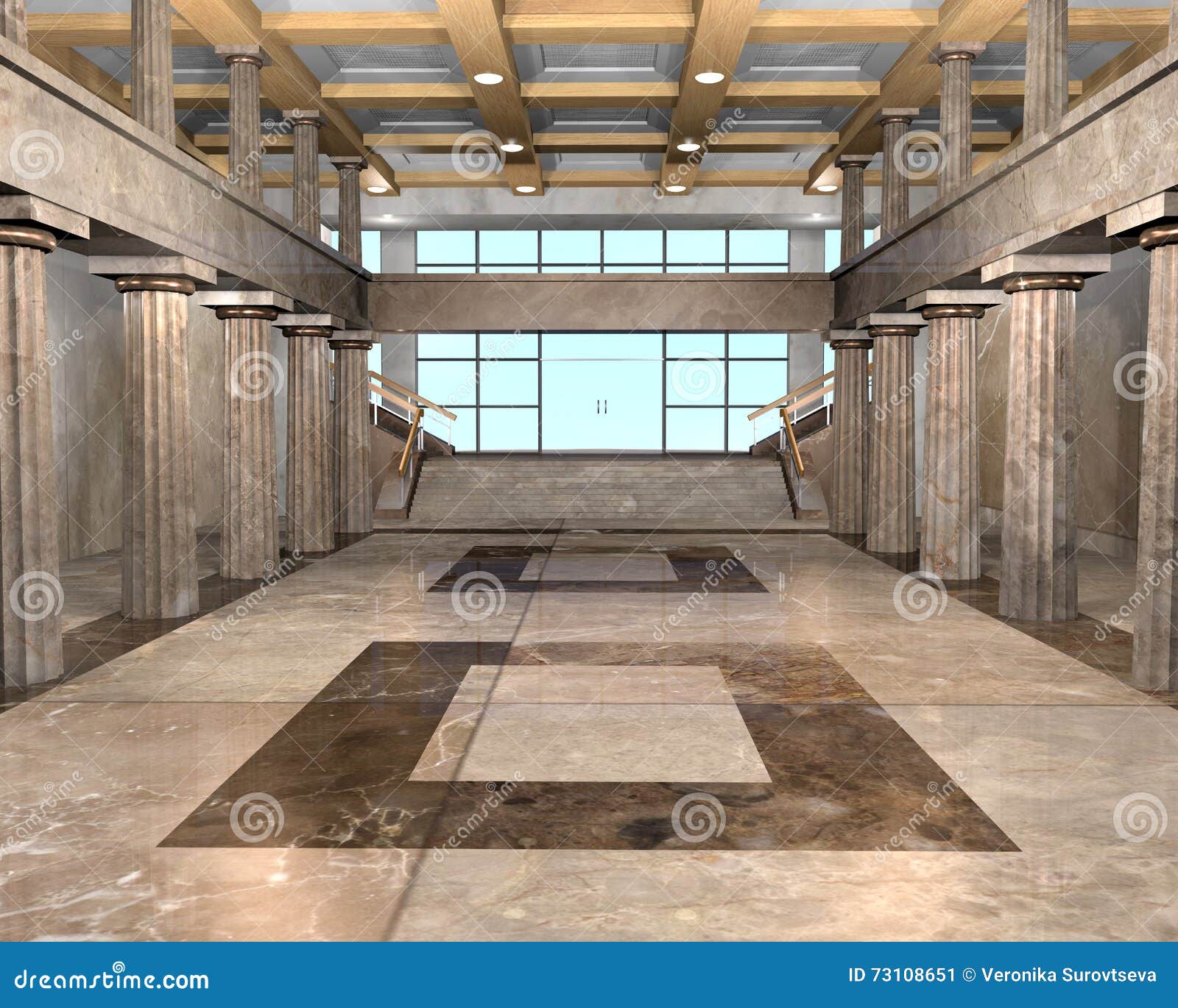 Museum Interior, Visitor In Cloakroom. Museum Cloakroom. Cartoon Vector ...