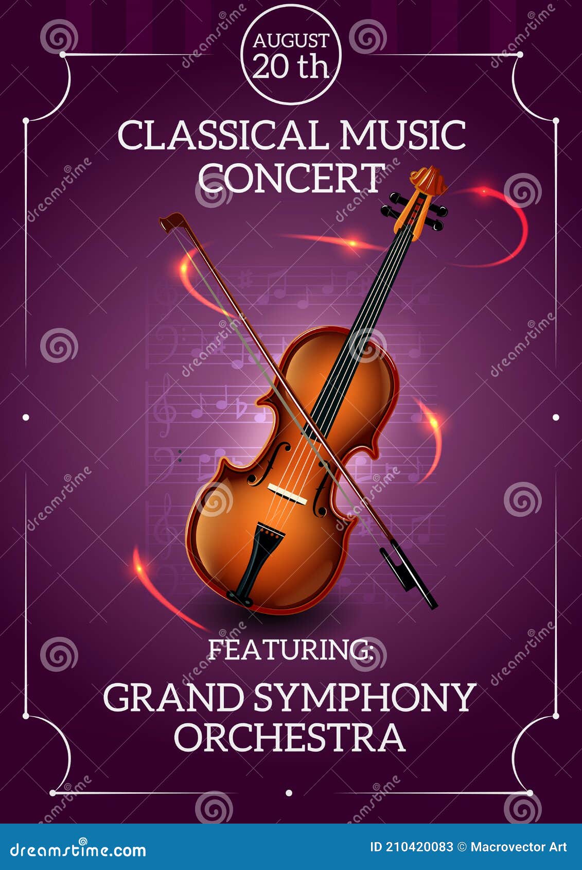 Classic Music Poster stock vector. Illustration of classic - 210420083