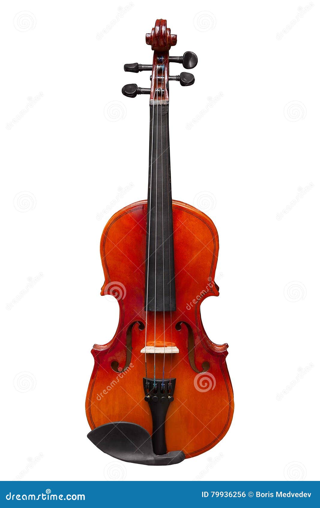 Classic Musical Instrument Violin Isolated on White Background Stock ...
