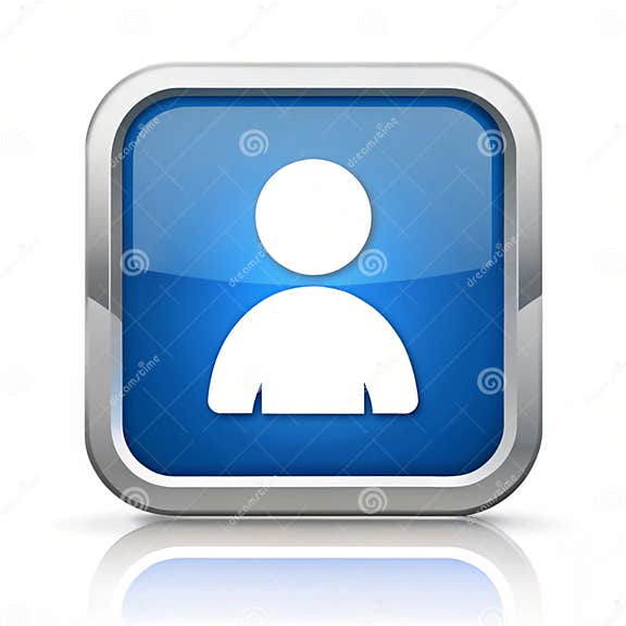 Classic Myspace Profile Symbol in Blue for Web and App Interface ...